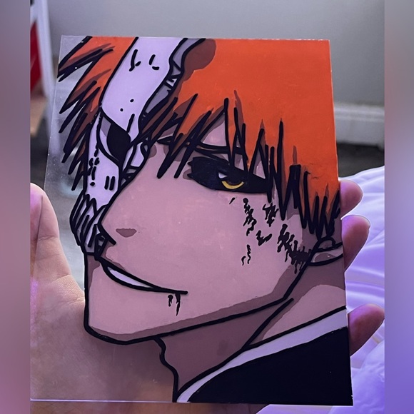Art | Bleach Anime Manga Glass Painting Fanart Of Kurosaki Ichigo ...